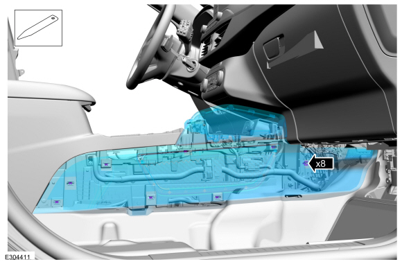 Ford Escape — Снятие и установка — Модуль SYNC [APIM] к кабелю порта ...