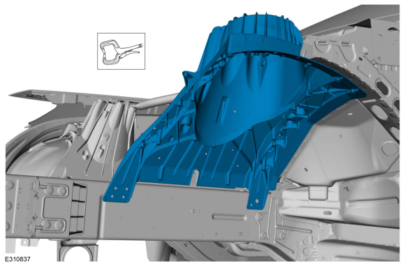 Ford Explorer — Снятие и установка — Усиление панели фартука крыла ...