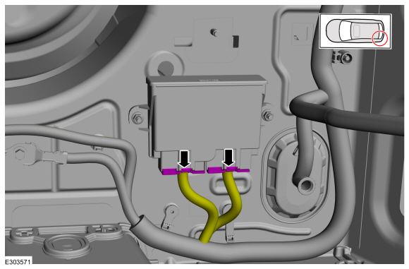 Ford Explorer — Снятие и установка — Модуль багажника задней двери ...