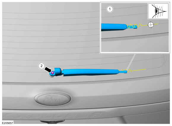 Ford Explorer — Снятие и установка — Поворотный рычаг стеклоочистителя ...