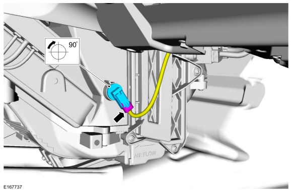 Ford Fiesta - Датчик температуры испарителя. Снятие и установка ...